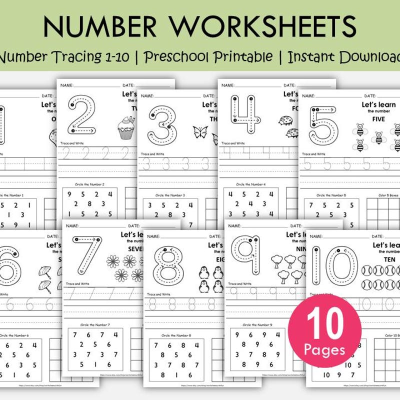 Vic Handwriting Numbers Worksheets - Etsy New Zealand