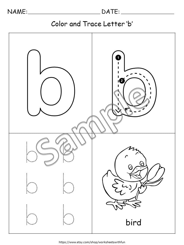 Lowercase Alphabet Worksheets: A-Z Trace, Build, Write (PDF Printable ...