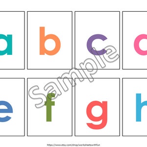 Alphabet Flashcards | ABC Educational Cards | Montessori Flash Cards ...