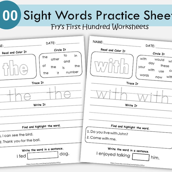 Sight Word - Etsy