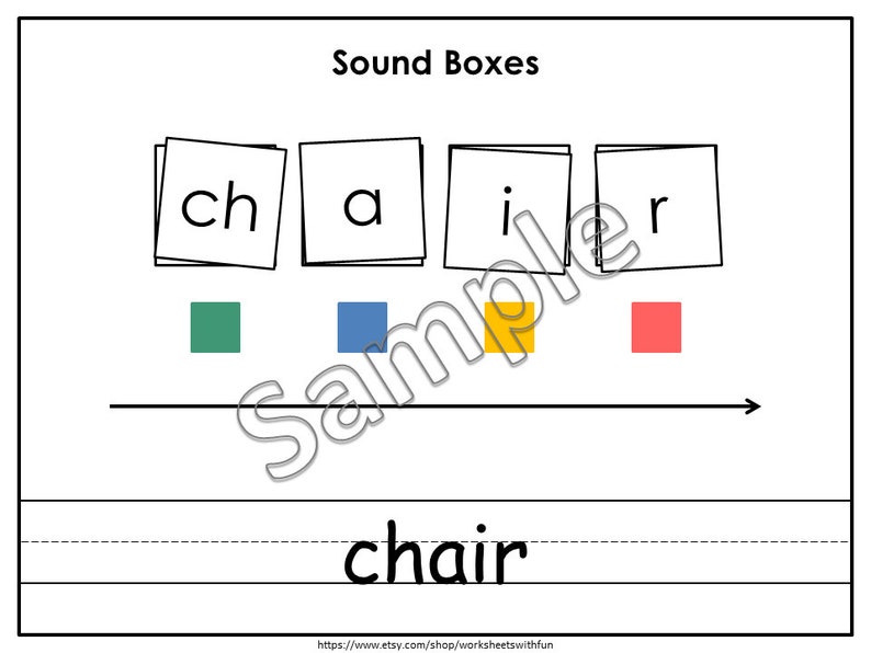 Sound Boxes Cards Printable, Elkonin Boxes Phonics Activity, CVC Word ...