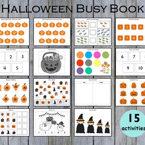 Halloween Busy Book Printable, Fall/autumn Preschool Activity Binder ...