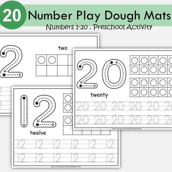 Printable Number Tracing Worksheets 1 20 Kindergarten and Preschool ...