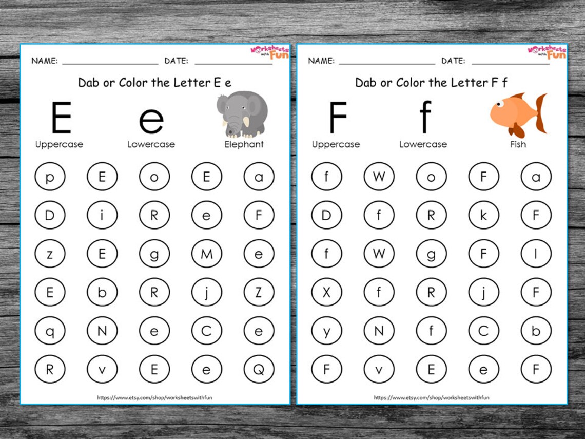 Pre Kindergarten Dab or Color Activity I Spy Letter Printable | Etsy