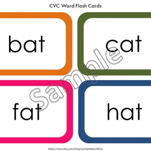 CVC Words, CVC Mat, CVC Flashcards, Word Builder, Kindergarten Phonics ...