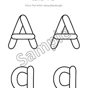 Alphabet Playdough Tracing Mats, Playdough Letter Tracing Printable ...