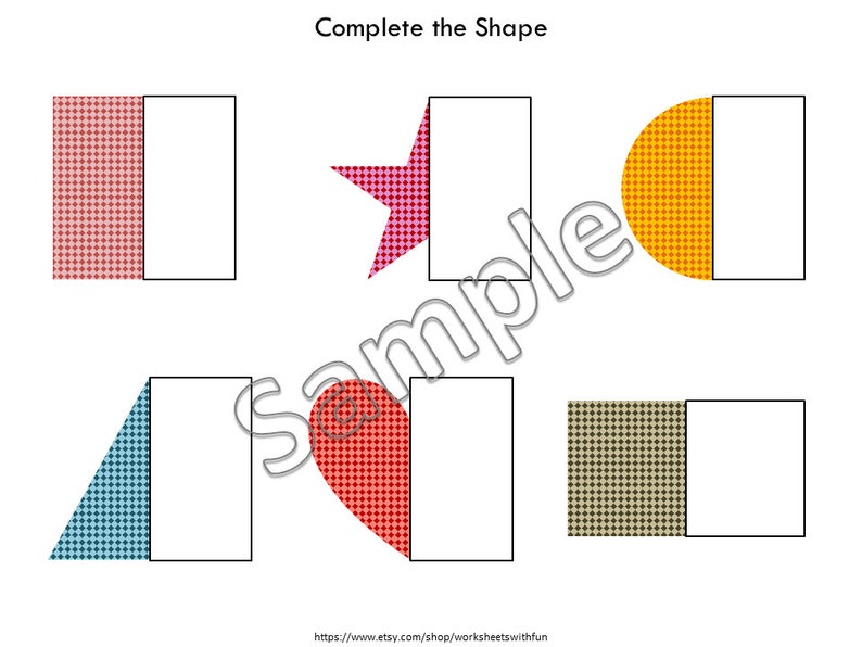 Shape Matching Activity Shapes Printable Learning Shapes - Etsy