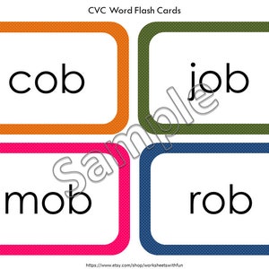 CVC Words, CVC Mat, CVC Flashcards, Word Builder, Kindergarten Phonics ...