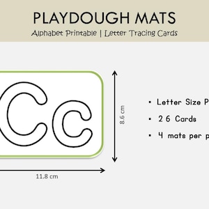 Alphabet Playdough Mats Printable, Upper & Lowercase Letter Tracing ...