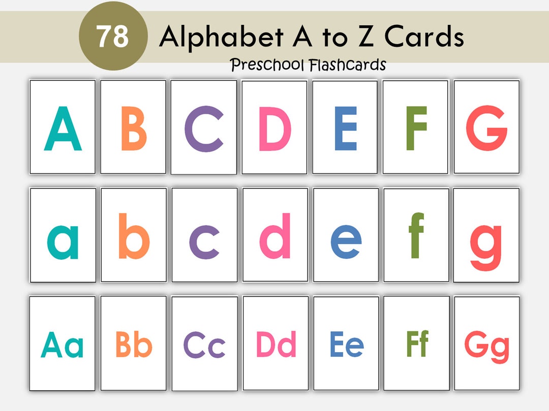 Alphabet Flashcards | ABC Educational Cards | Montessori Flash Cards ...
