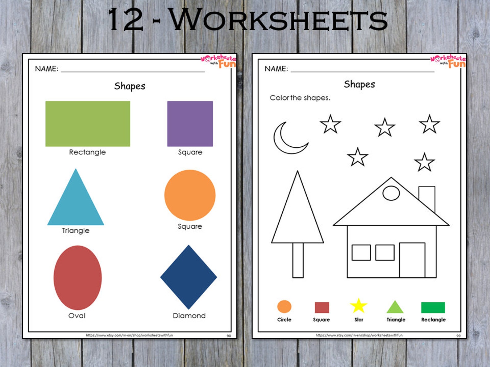 Preschool Curriculum Printable Worksheets Bundle Learning - Etsy