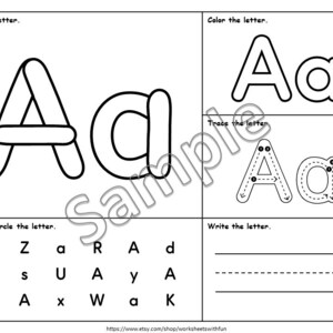 Alphabet Worksheets Printable | Build With Playdough, Trace, Color and ...