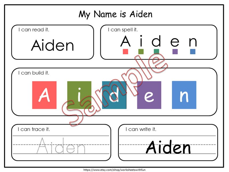 Personalized Name Practice Mat Printable, Custom Name Tracing Worksheet ...