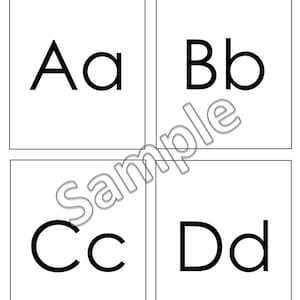 Alphabet Flashcards Printable - Uppercase, Lowercase | 78 Black and ...