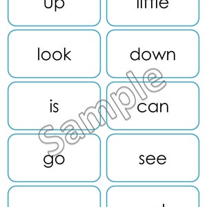 Sight Words Flash Cards Printable, Dolch Pre Primer Flashcards, Learn ...