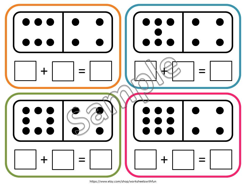 Domino Addition Cards Printable | Addition Practice for Kids ...