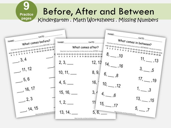 Ordering Numbers Worksheets For Kindergarten Ordering Numbers
