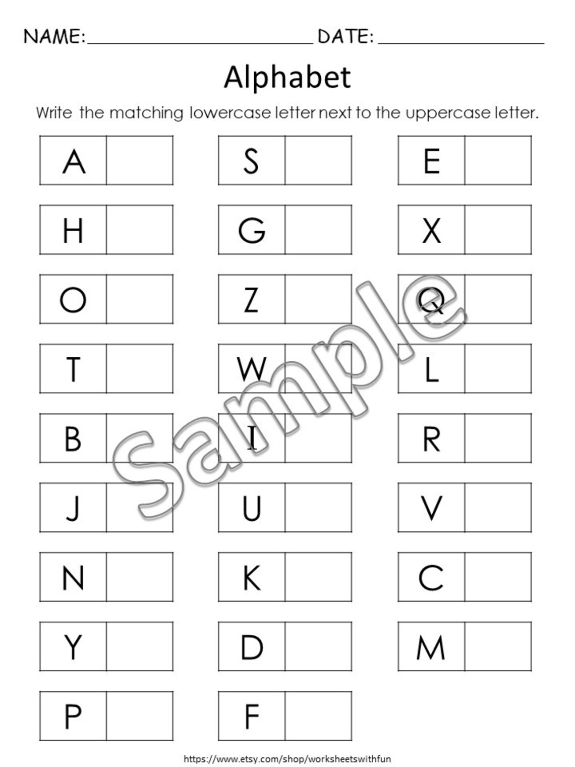 Alphabet Review and Assessment Worksheets | 40 Printable ABC Activities ...