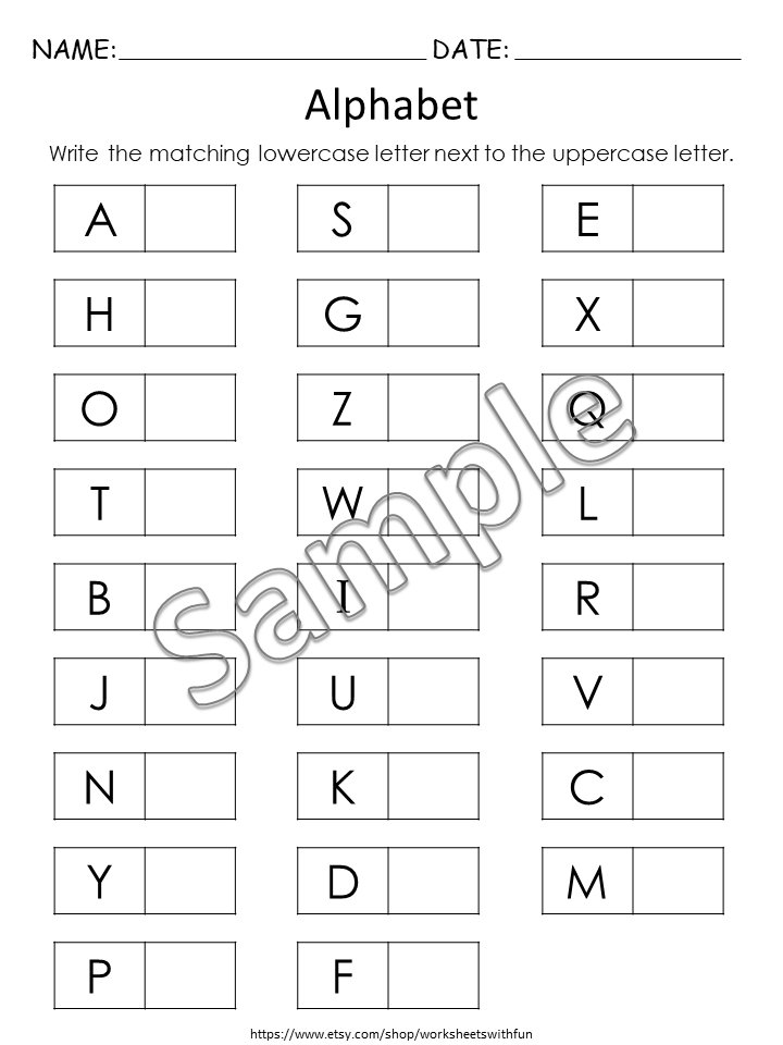 Alphabet Review and Assessment Worksheets | 40 Printable ABC Activities ...