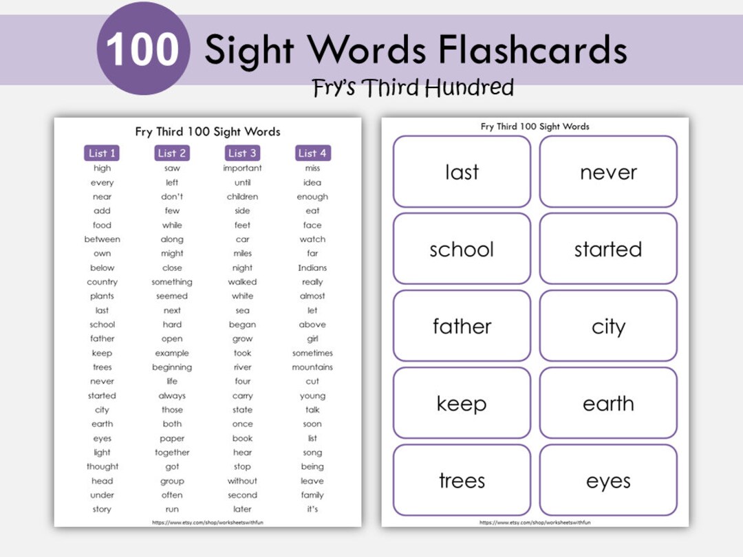 Fry Third Hundred Sight Words Flash Cards: Reading Resource (digital ...
