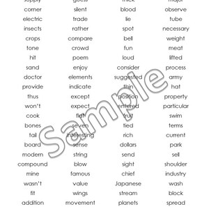 Sight Words Flashcards, 100 Printable Fry Ninth Hundred Word Cards ...