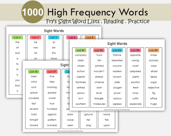 100 High Frequency Words, Sight Words Flashcards, Year 1 Common ...