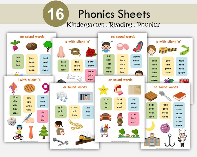Phonics Flash Cards Phonics Sounds Chart Digraph Kindergarten Phonics ...