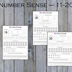 Numbers 11-20 Worksheets, Number of the Day, Tracing Numbers Printable ...