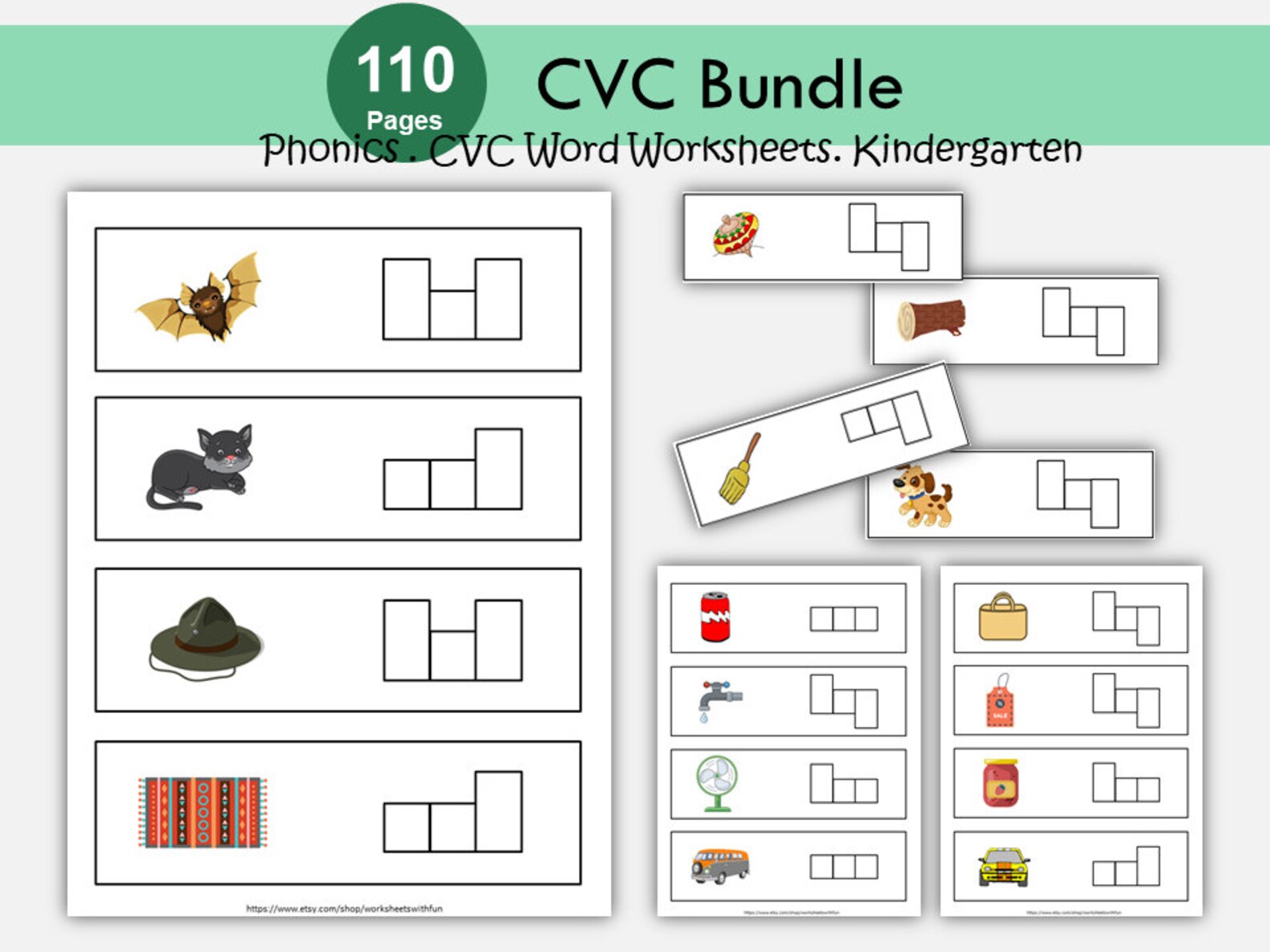 CVC Words Literacy Learning Pack: Kindergarten Phonics (digital ...