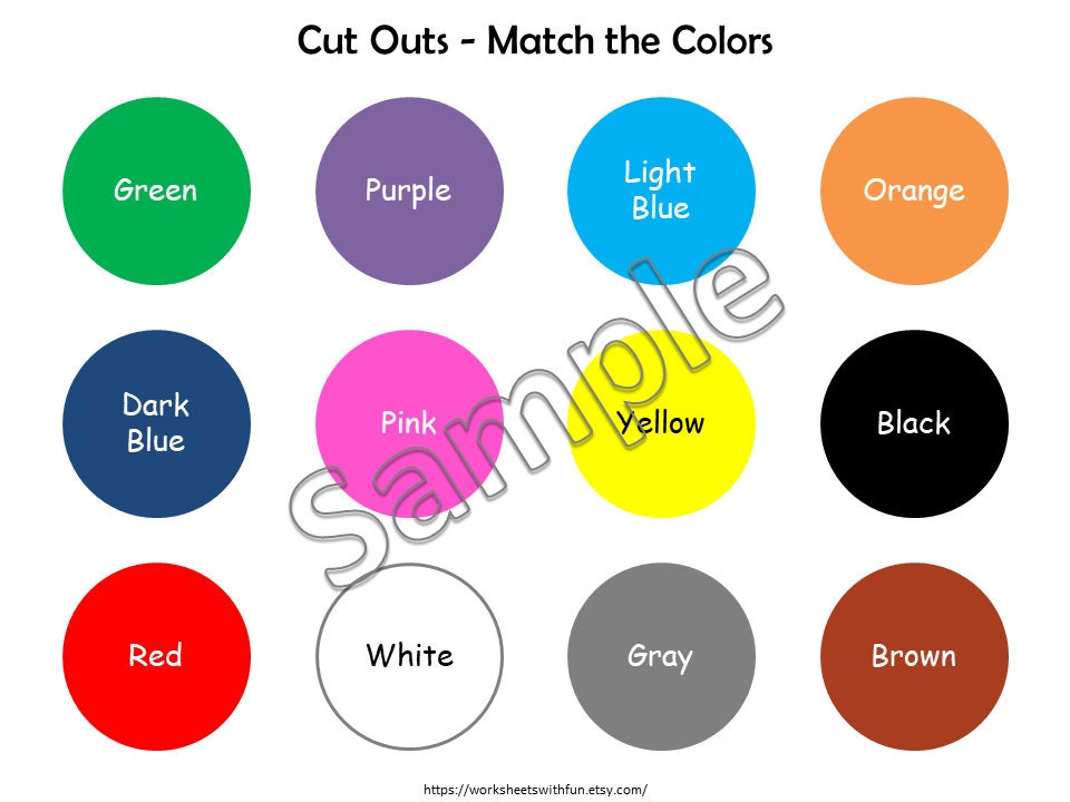 Preschool Binder Busy Book Printable Matching Game for Kids - Etsy