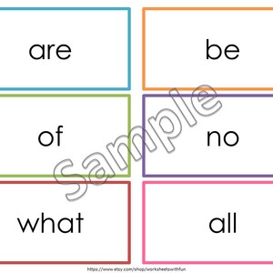 95 Red Word Flashcards, Tricky Words, High Frequency Words, Set 1 to 4 ...