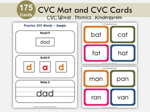 Phonics Worksheets CVC Short Vowels sentence Building kindergarten ...