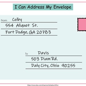 My Address Kids Activity, I Know My Address, Life Skills, Toddler Busy ...
