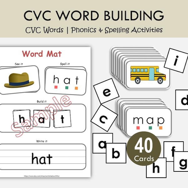 Ufli Word Work Mats - Etsy