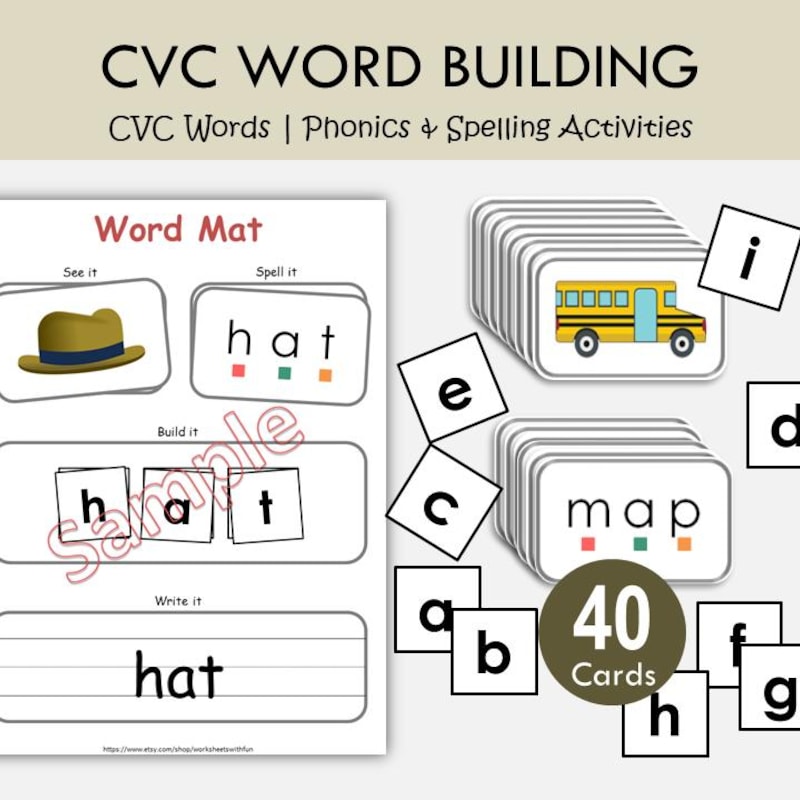 Ufli Word Work Mats - Etsy