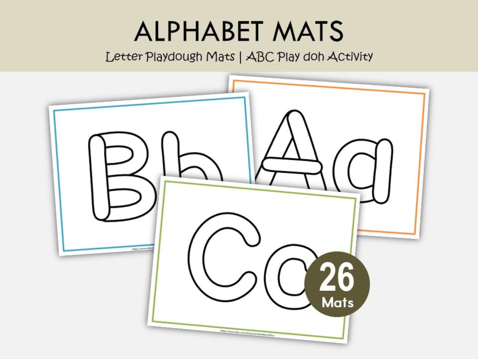 Alphabet Play Doh Mats Printable | Upper & Lowercase Letter Tracing ...