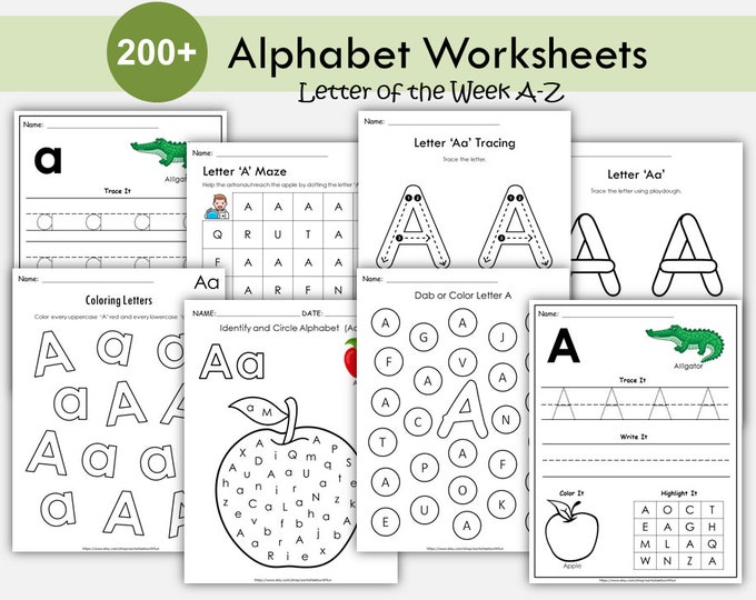 Letter of the Week Workbook - Etsy