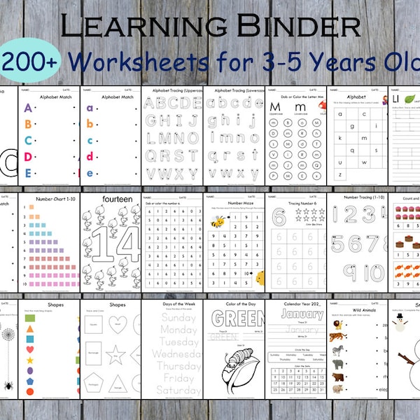 Preschool Learning Binder - Etsy