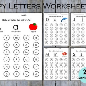 Do a Dot Printables, Alphabet Worksheets for Kids, Letter Recognition ...