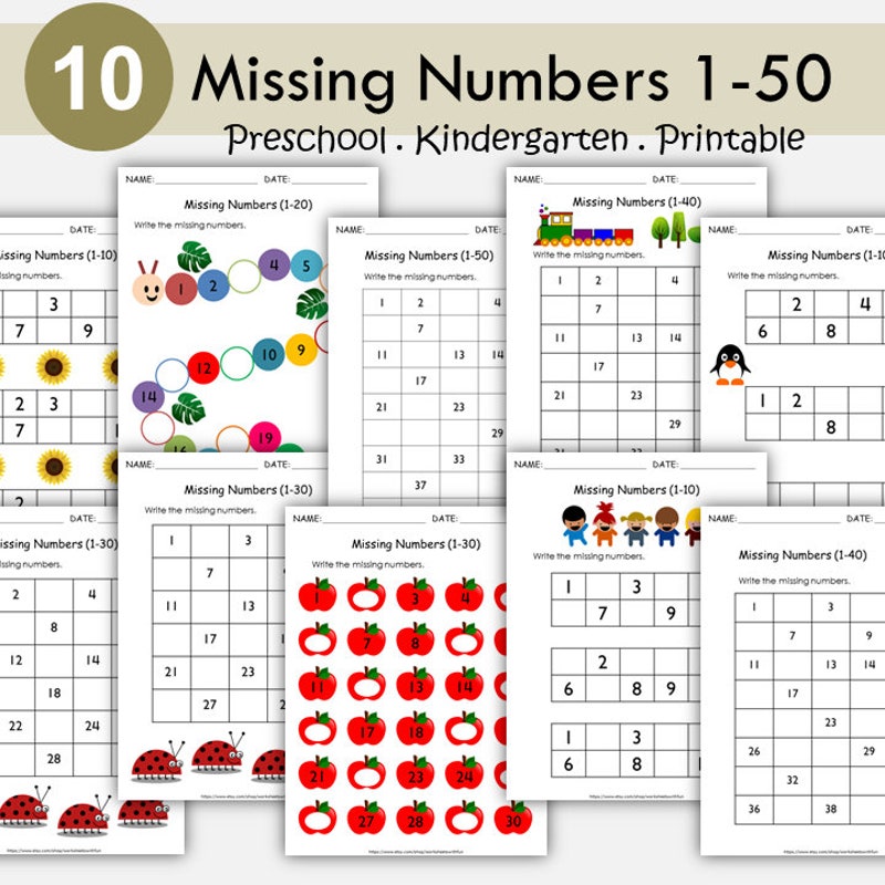 Missing Number Grade 1 - Etsy UK