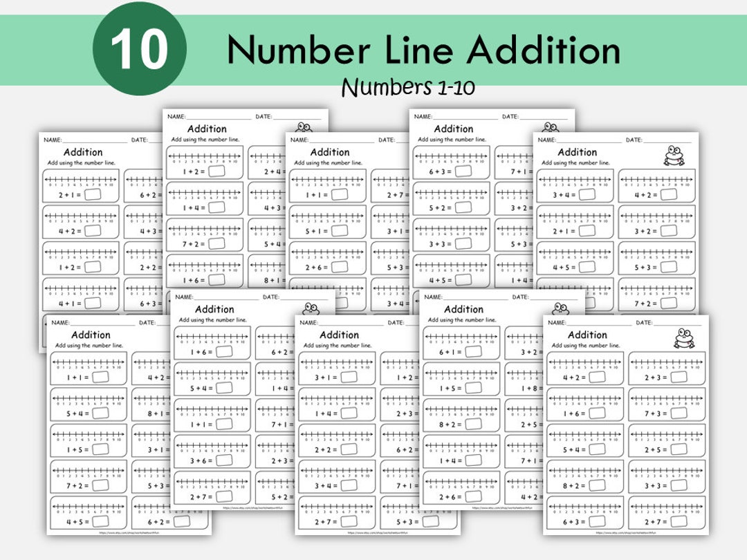 Addition Worksheets, Number Line Addition for First Grade, Math ...