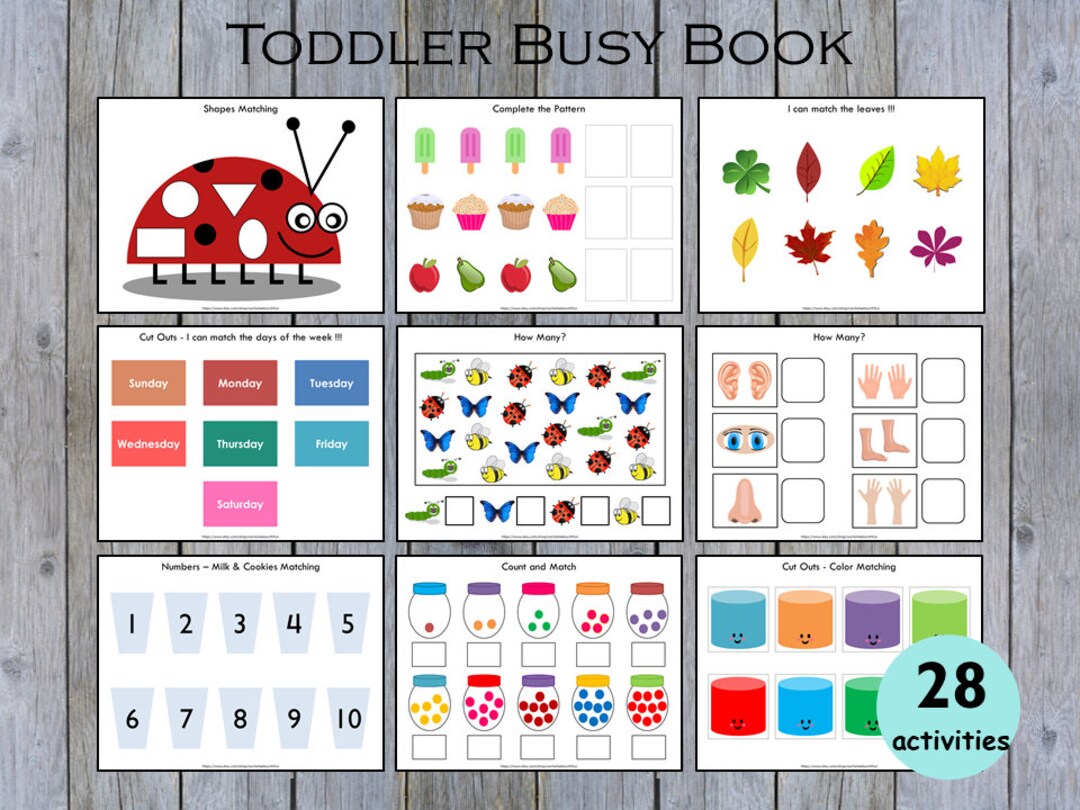 Busy Book Printable, Busy Binder, Preschool Busy Book, Toddler Busy ...