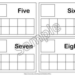 Ten Frame Cards, Numbers 1-10, Preschool Printables, Number Sense ...