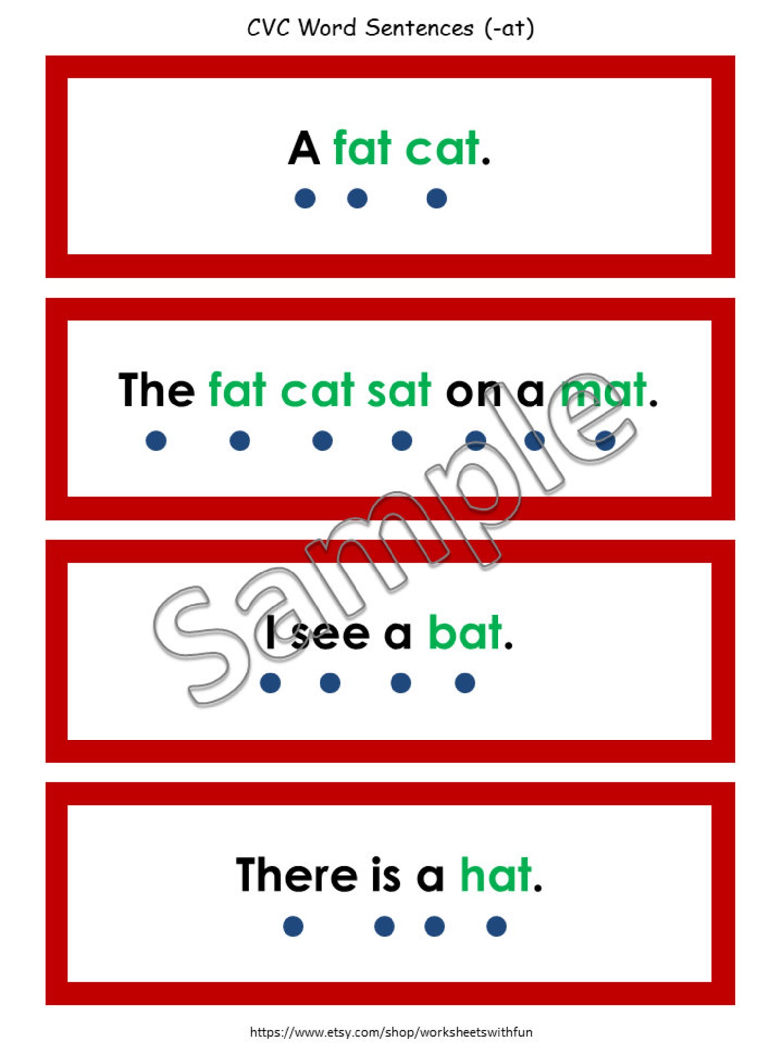 CVC Words Reading Booklets: Kindergarten Phonics (digital Download) - Etsy