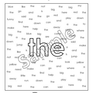 Sight Word Word Search, Sight Words Worksheets, Dab It Printable for ...