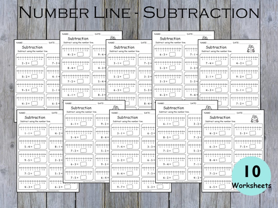 Subtraction Worksheets, Number Line Subtraction for First Grade ...