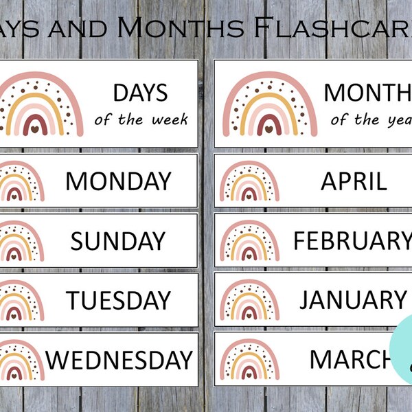 Days of the Week Printable - Etsy