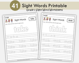 Fry 1st Sight Words Worksheets, Kindergarten Sight Word Worksheets ...