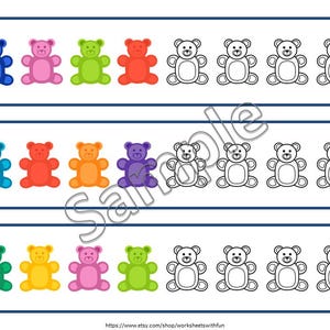 Bear Pattern Worksheet: Preschool Color Recognition Activity (PDF ...