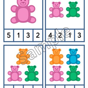 Montessori Counting Activity for Toddlers, Number Match Practice 1 to ...